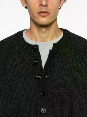 Our Legacy Shore Henley Button-placket Raglan-sleeve Sweater
