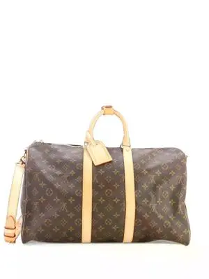 LOUIS VUITTON Keepall Bandouliere Bag Monogram Canvas 45 Travel Bag - Brown