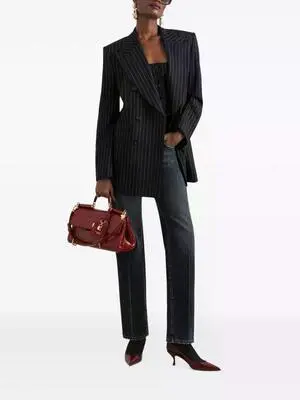 Dolce & Gabbana Linda Double-breasted Jacket In Pinstripe Wool