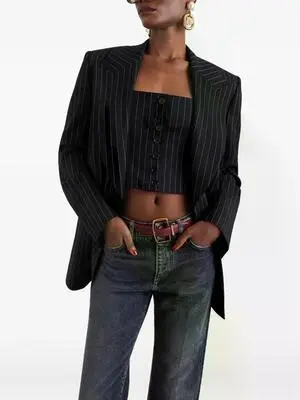 Dolce & Gabbana Linda Double-breasted Jacket In Pinstripe Wool