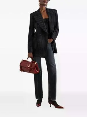 Dolce & Gabbana Linda Double-breasted Jacket In Pinstripe Wool