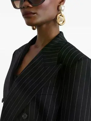 Dolce & Gabbana Linda Double-breasted Jacket In Pinstripe Wool