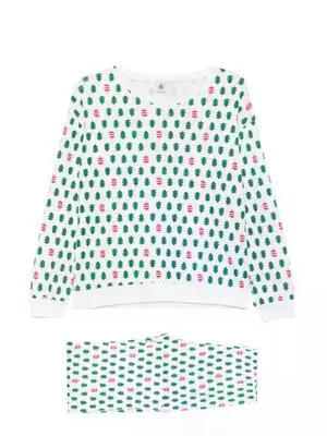 Petit Bateau Graphic-print Pajama Set - White