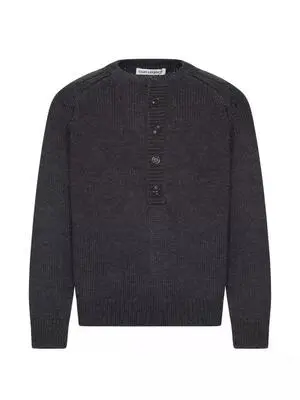 Our Legacy Shore Henley Raglan-sleeve Sweater - Grey