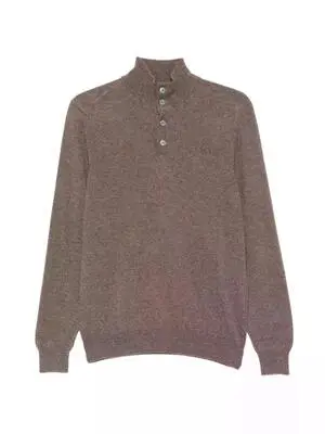 Fedeli Button-fastening Long-sleeve Polo Shirt