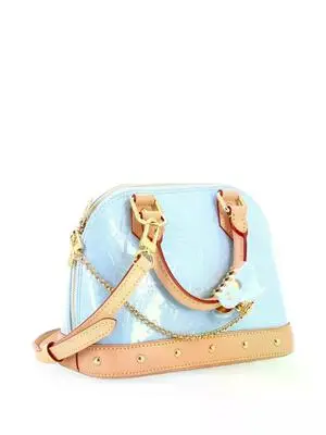 LOUIS VUITTON Alma Charm Chain Handbag Monogram Vernis Bb Satchel