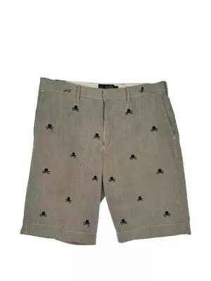 Ralph Lauren Skull Embroidered Shorts - Grey