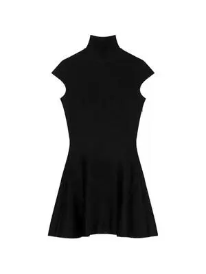 Givenchy Mini Dress With Flared Skirt In Wool Viscose