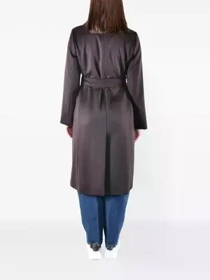 Max Mara Belted Double-breasted Coat - Brown