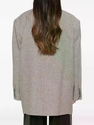 Erika Cavallini Double-breasted Herringbone-pattern Coat
