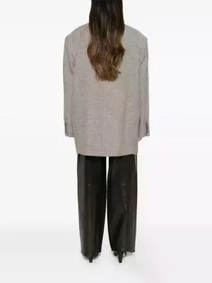 Erika Cavallini Double-breasted Herringbone-pattern Coat