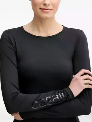 CASALL Long-sleeve Cropped Top - Black