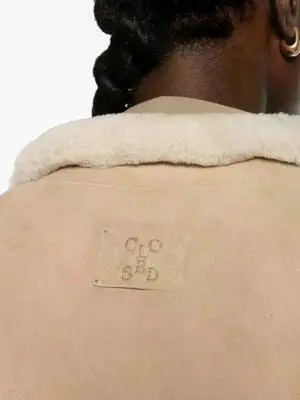 Closed Shearling-trim Double-breasted Jacket - Neutrals