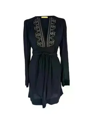 Stella McCartney Embroidered V-neck Dress - Blue