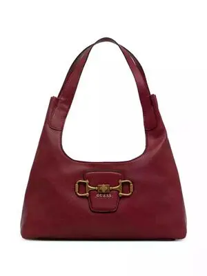 Guess Sunset Horsebit-detail Shoulder Bag Red