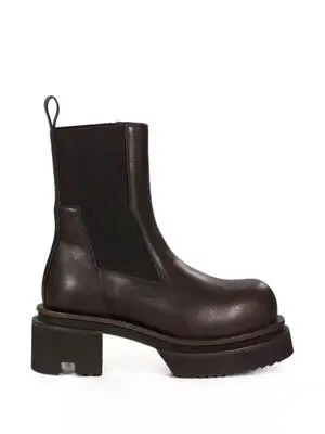 Rick Owens Beatle Bogun Chunky-sole Chelsea Boots - Brown