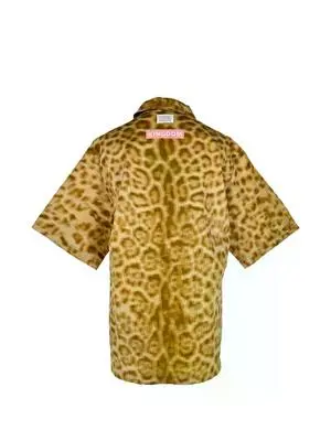 Burberry Animal-print Oversized Polo Shirt - Brown