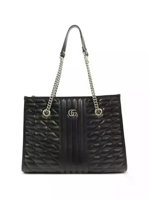 Gucci Gg Marmont Quilted Tote Bag - Black