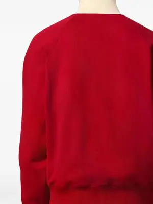AMI Paris Zipped Cotton Sweatshirt With De Coeur
