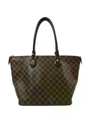 LOUIS VUITTON Mm Damier Saleya Tote Bag - Brown