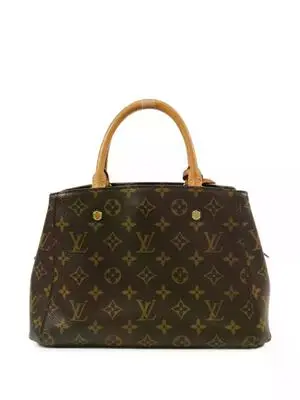 LOUIS VUITTON Bb Montaigne Monogram Tote Bag - Brown