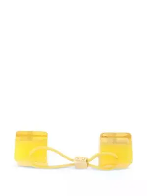 LOUIS VUITTON Monogram Hair Cubes Hair Ties Yellow