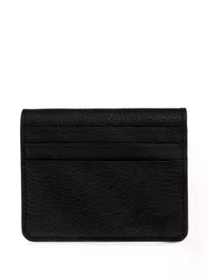 Brioni Grained Leather Card Holder - Black