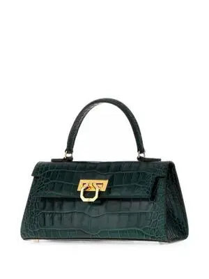 CARBOTTI Masami Croc-effect Leather Tote Bag