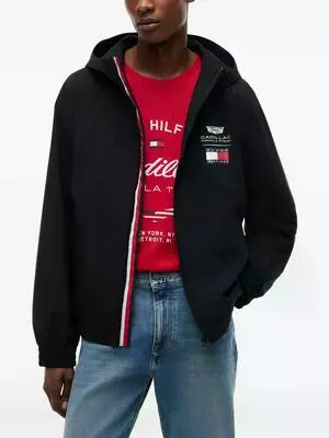 Tommy Hilfiger X Cadillac Formula 1® Logo-print Hooded Jacket - Black