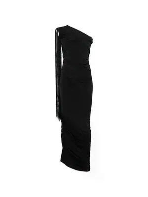 RAME Fringed One-shoulder Maxi Dress