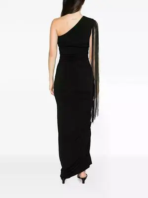 RAME Fringed One-shoulder Maxi Dress