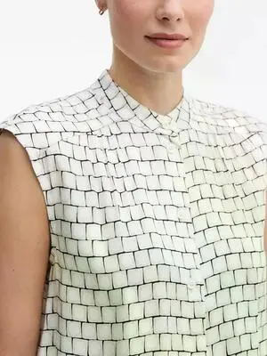 MARC AUREL Geometric-print Sleeveless Shirt