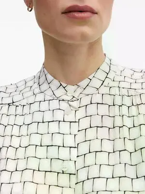 MARC AUREL Geometric-print Sleeveless Shirt