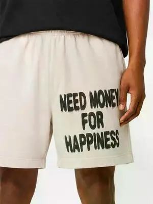 MELT Slogan-print Cotton Shorts