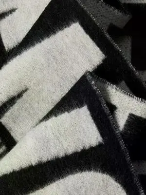 Calvin Klein Logo-intarsia Fringed Scarf