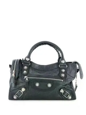 BALENCIAGA City Giant Studs Bag Leather Medium Satchel