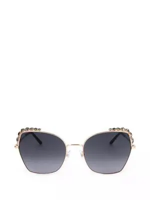 Carolina Herrera Crystal-embellished Cat-eye Frame Sunglasses - Gold