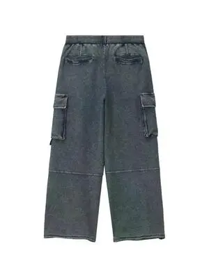 Izzue Faded-effect Cargo Pants - Blue