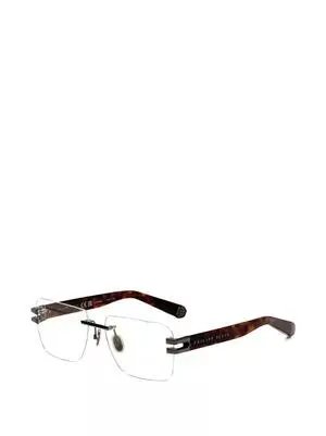 Philipp Plein Rimless Square-frame Glasses - Silver