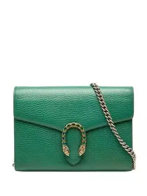Gucci 2016-2026 Calfskin Dionysus Wallet On Chain Crossbody Bag - Green