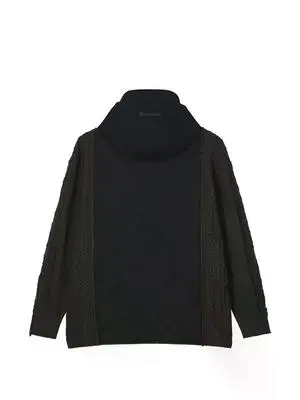FIVE CM Quilted Cable-knit Hooded Jacket