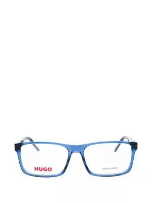 Hugo Rectangle-frame Glasses - Blue