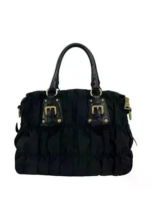 Prada 2010-2026 Tessuto Gaufre Satchel - Black