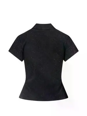 Alexander Wang Crystal-hotfix Polo Top
