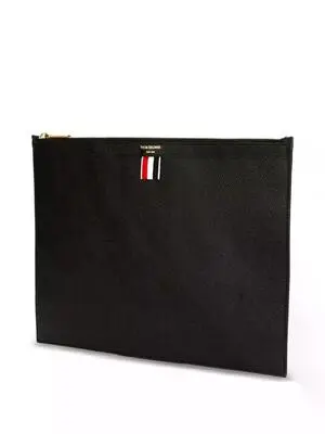 Thom Browne Stripe Zip Clutch Bag