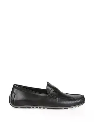 Moschino Logo-detailed Leather Loafers - Black