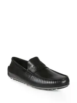Moschino Logo-detailed Leather Loafers