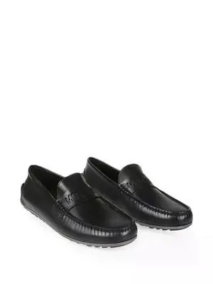 Moschino Logo-detailed Leather Loafers