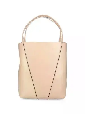 Chloé Spin Logo-print Calf Leather Tote Bag - Pink