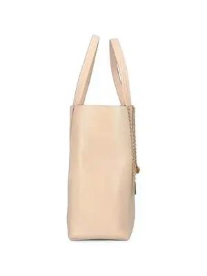 Chloé Spin Logo-print Calf Leather Tote Bag - Pink